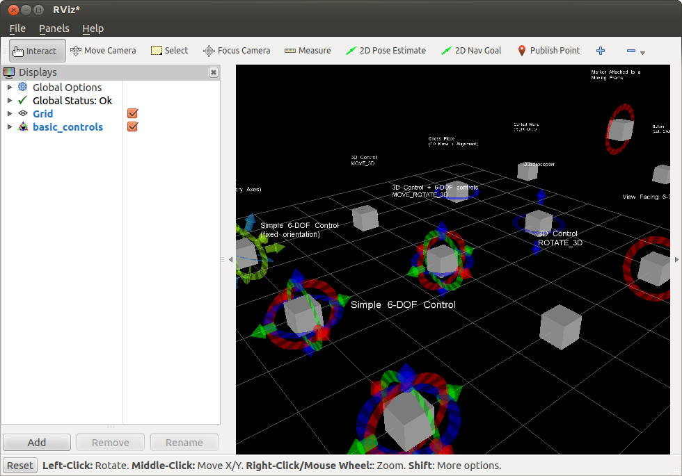 Rviz教程（六）：interactive Markers Basic Controlsuse The Arrows To Move 